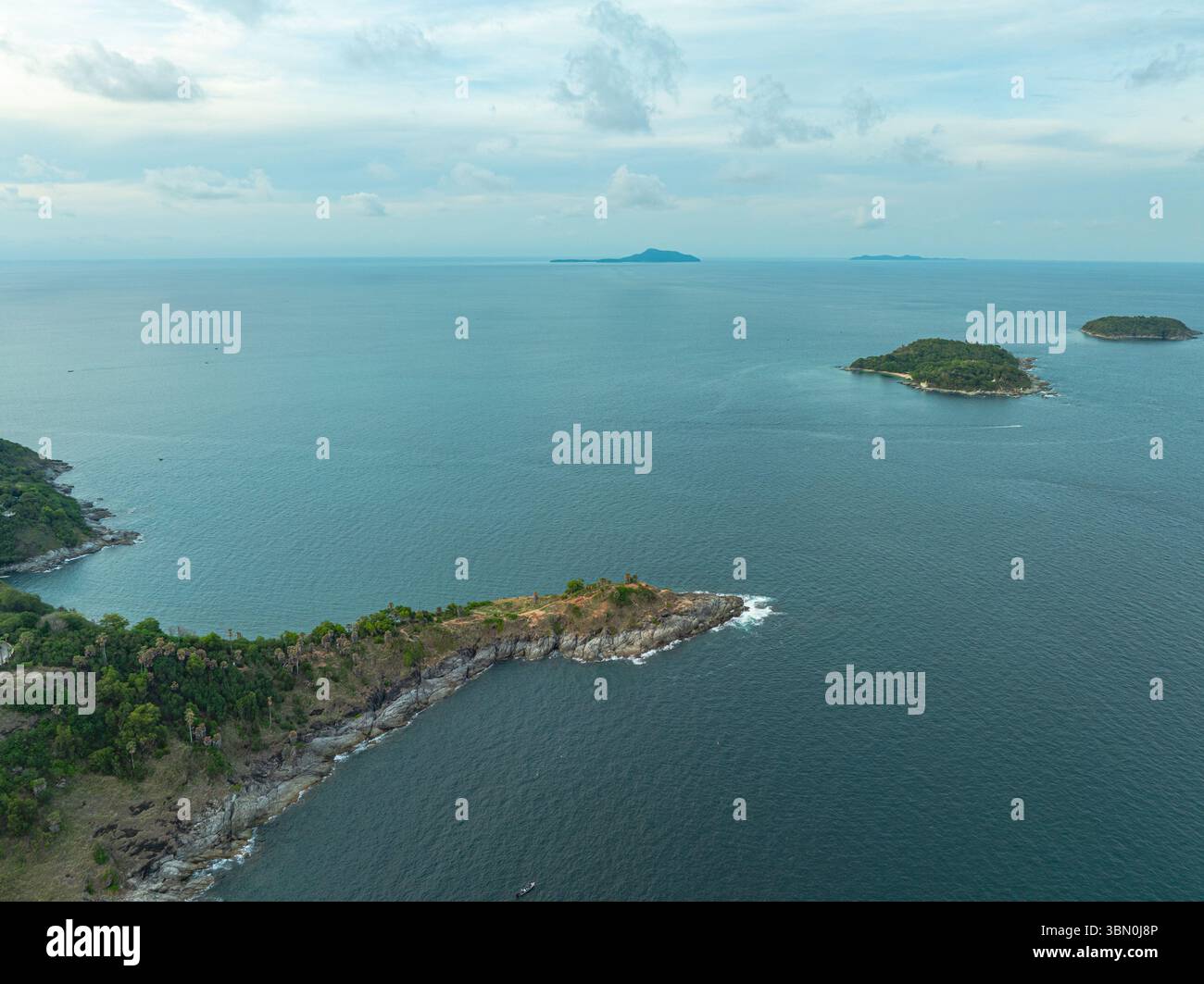 aerial view at Laem Promthep Cape viewpoint. Promthep cape is the most ...