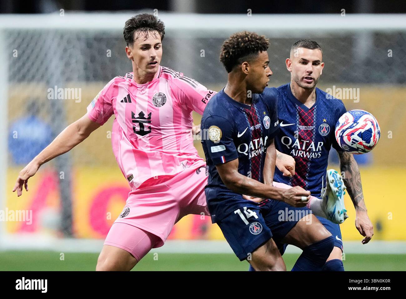 Inter Miami's Tadeo Allende, left, controls the ball against Paris ...