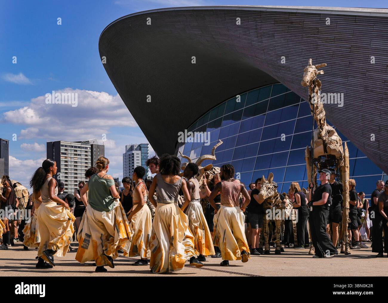 London, UK. 29th June, 2025. The Herds animal puppets and Sadler's Well ...