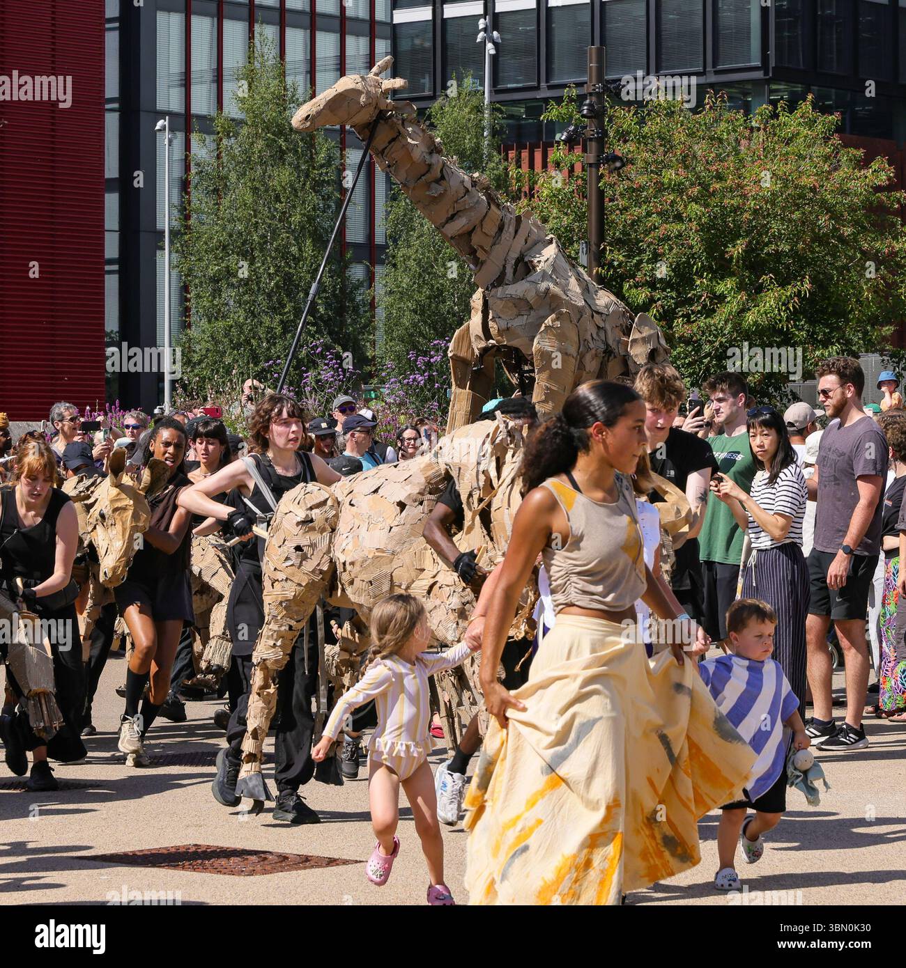 London, UK. 29th June, 2025. The Herds trot along the shops and mix ...