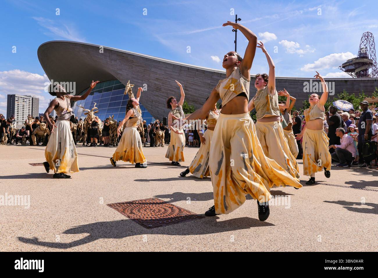 London, UK. 29th June, 2025. The Herds animal puppets and Sadler's Well ...