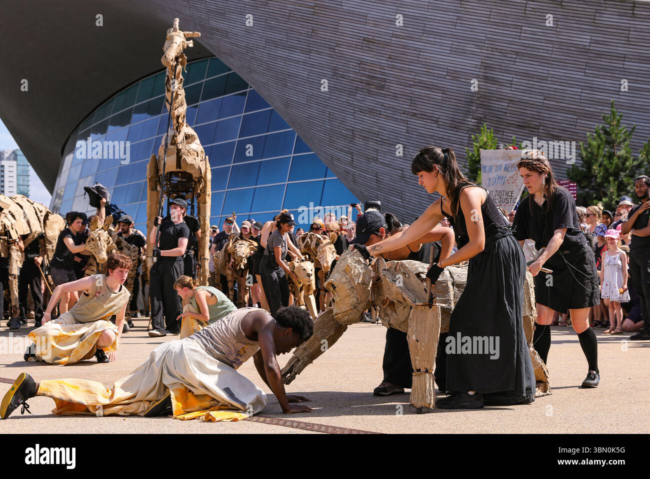 London, UK. 29th June, 2025. The Herds animal puppets and Sadler's Well ...