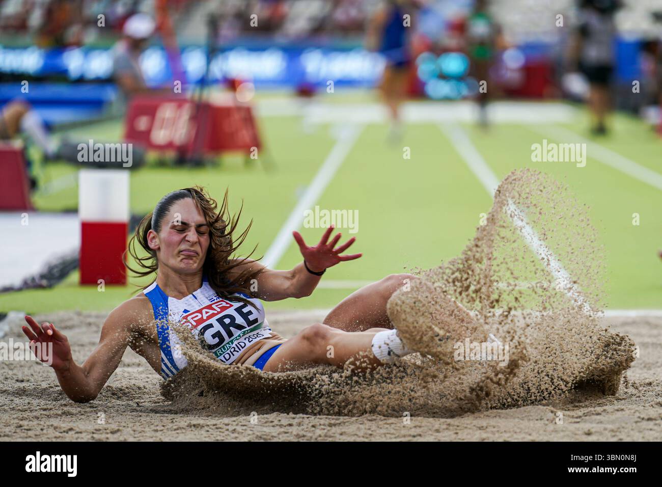 MADRID, SPAIN - JUNE 29: Natalia Besi of Greece competing in the Long ...