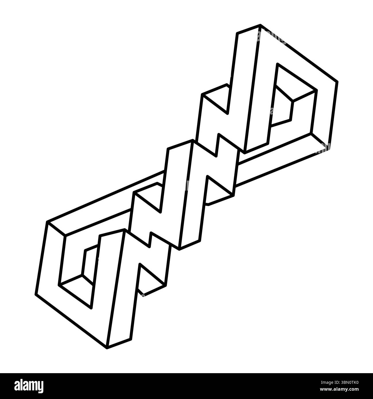 Impossible shape. Sacred geometry. Optical illusion shape. Abstract ...