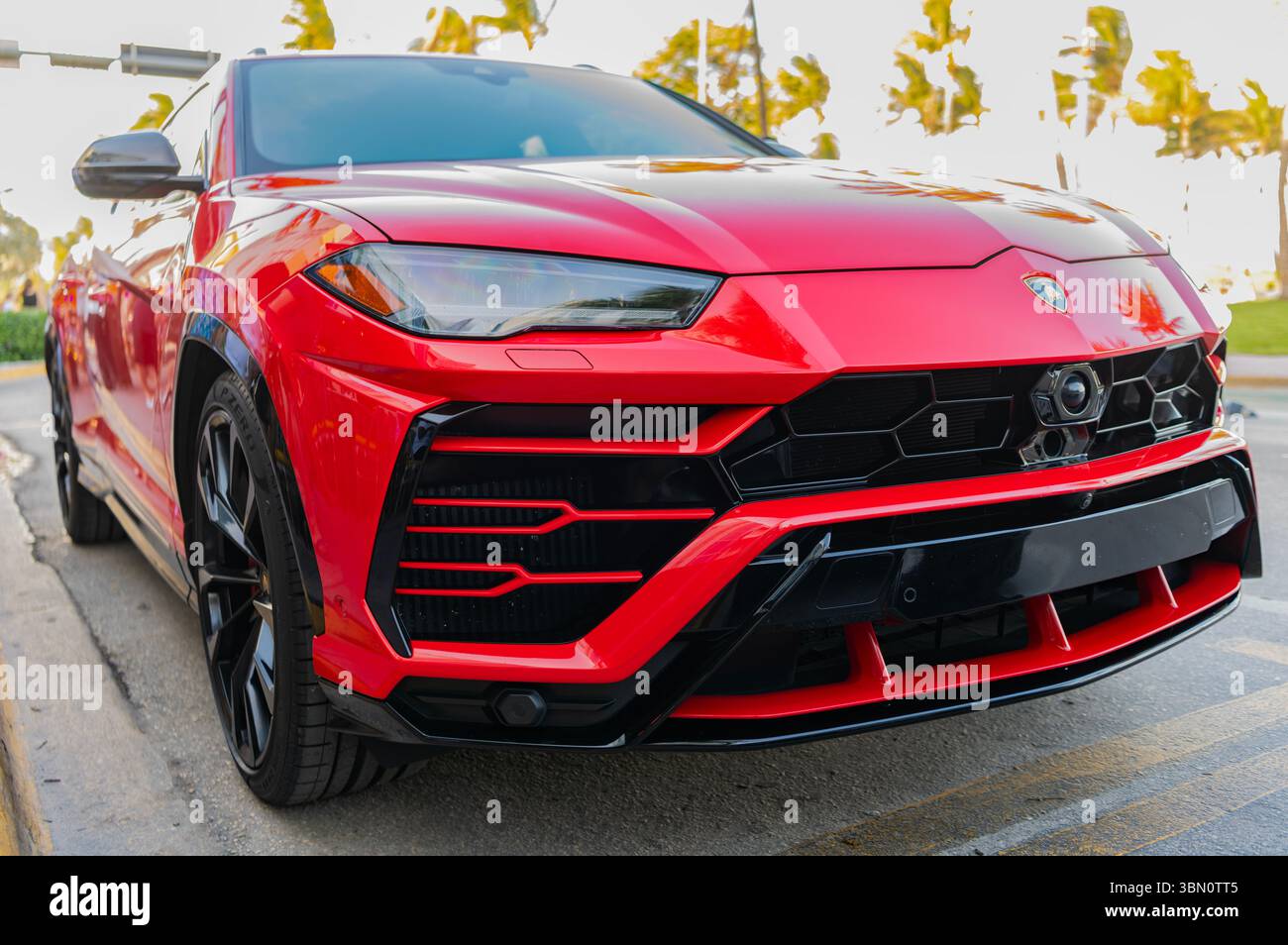 Miami, Florida, USA - April 04, 2025: Luxury SUV Lamborghini Urus. Car ...