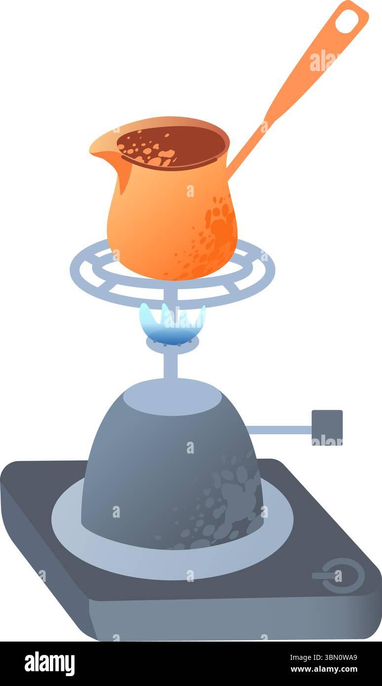 Vintage coffee copper pot Stock Vector Images - Alamy