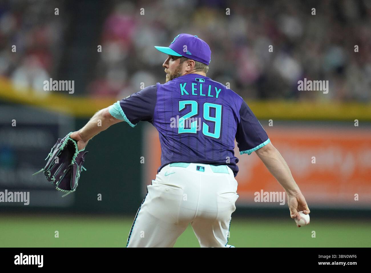Arizona Diamondbacks starting pitcher Merrill Kelly throws against the ...