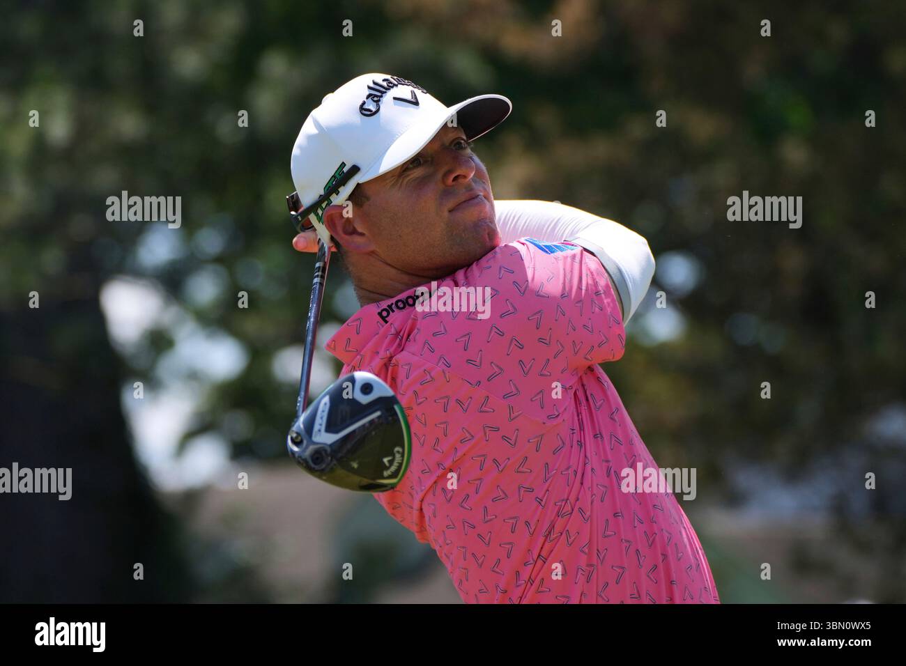 Max Greyserman hits from the fourth tee during the final round of the ...