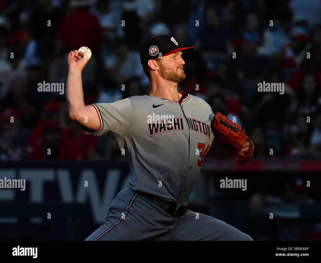 ANAHEIM, CA - JUNE 28: Washington Nationals pitcher Michael Soroka (34 ...