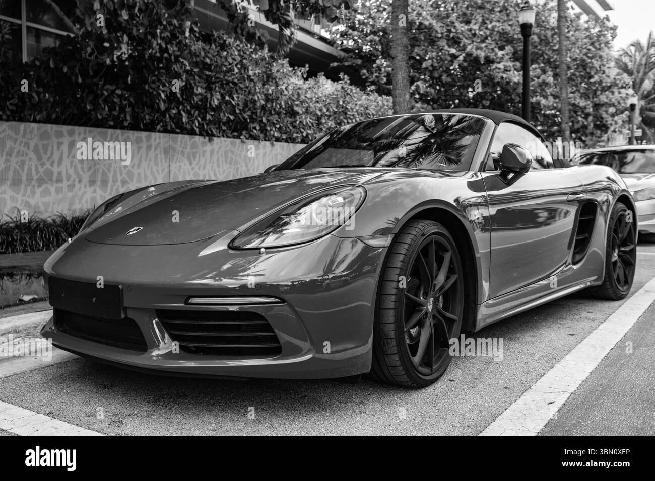 Miami Beach, Florida USA - June 9, 2024: 2018 Porsche 718 Boxter s ...