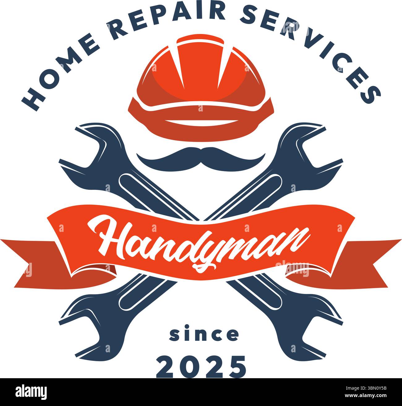 Mechanic man logo handyman Stock Vector Images - Alamy