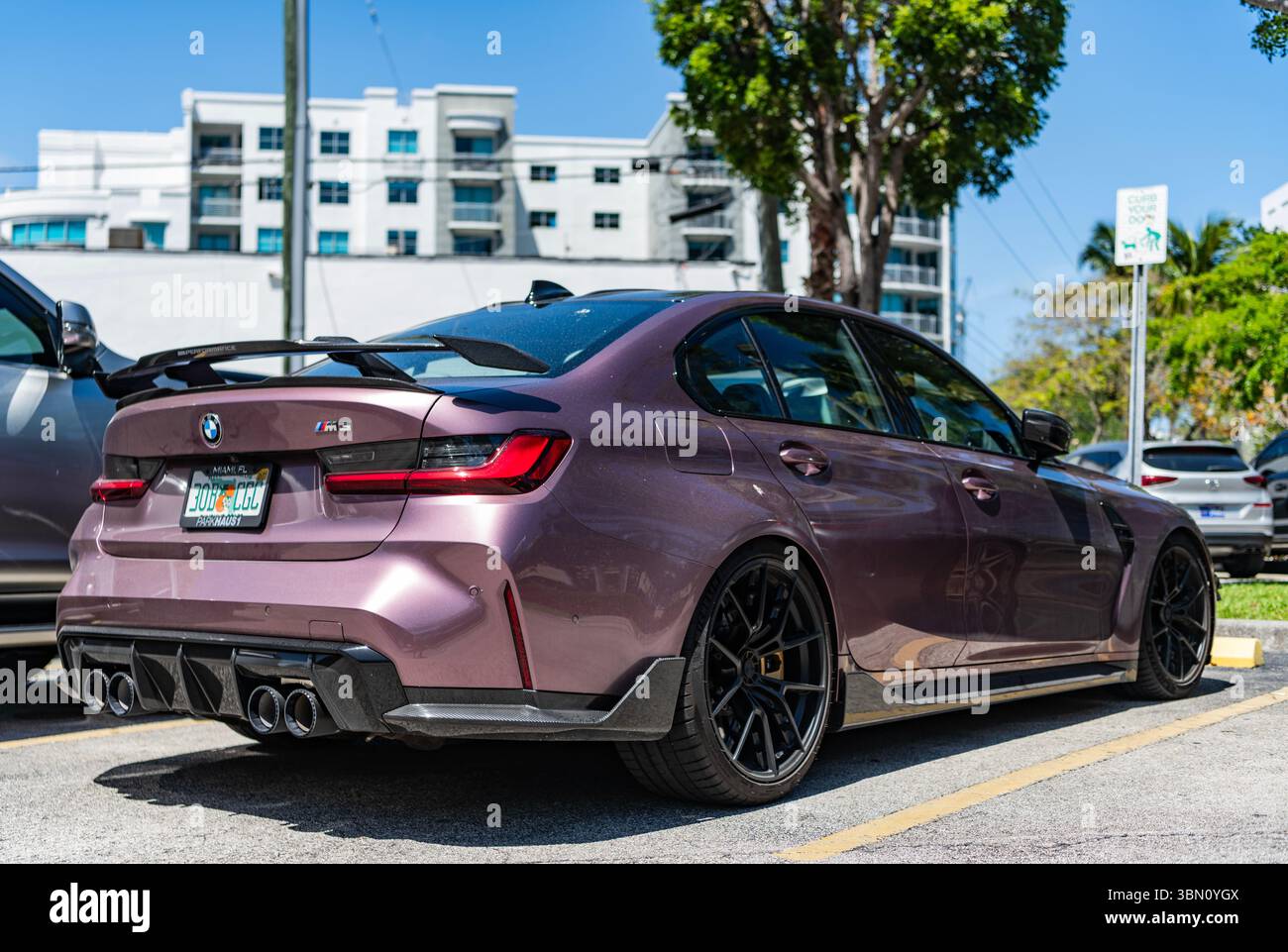 Miami, Florida, USA - April 06, 2025: Luxury car BMW M3 G80. Car BMW M3 ...