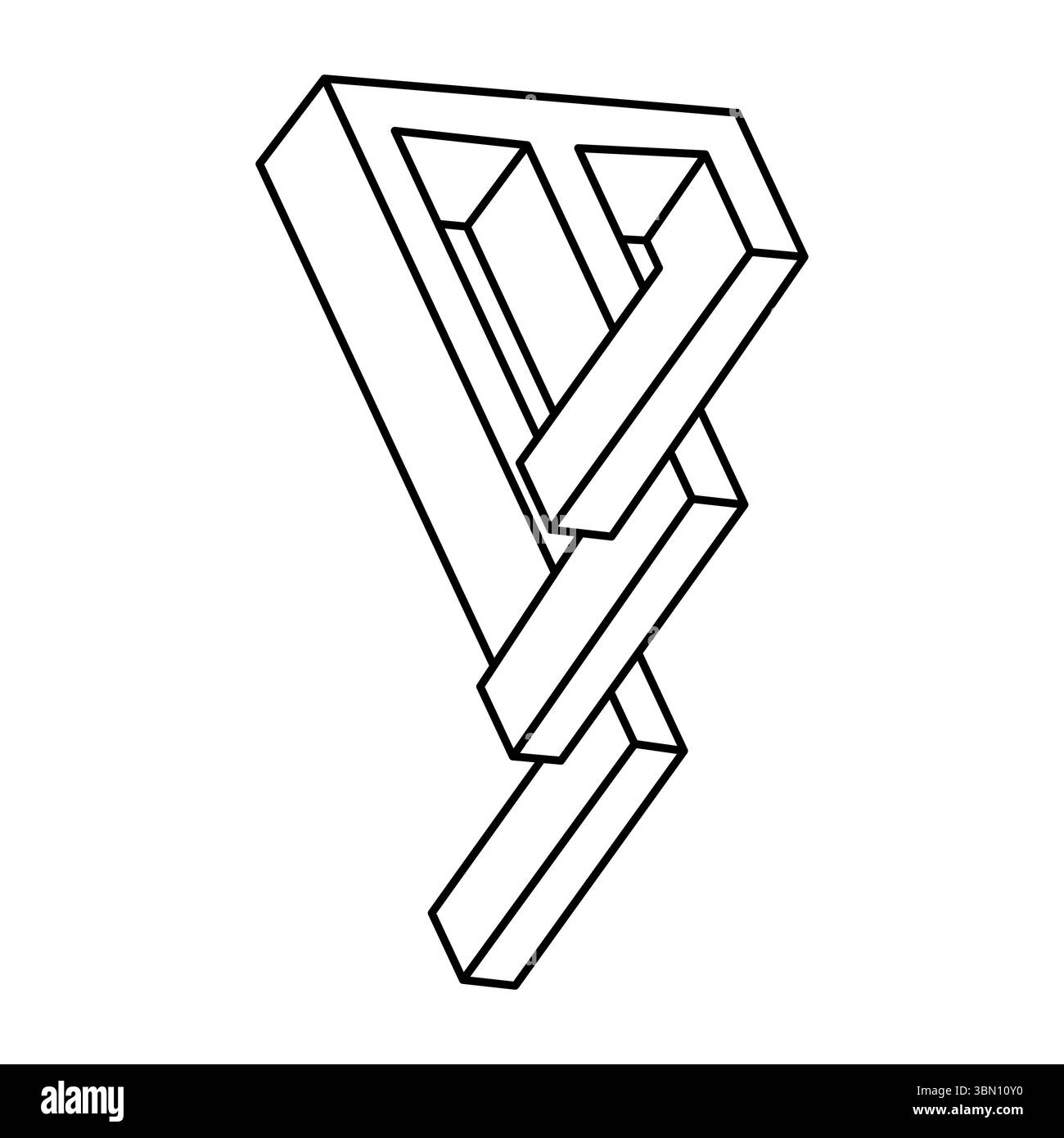 Geometric figures. Optical illusion object. Impossible shapes. Web ...