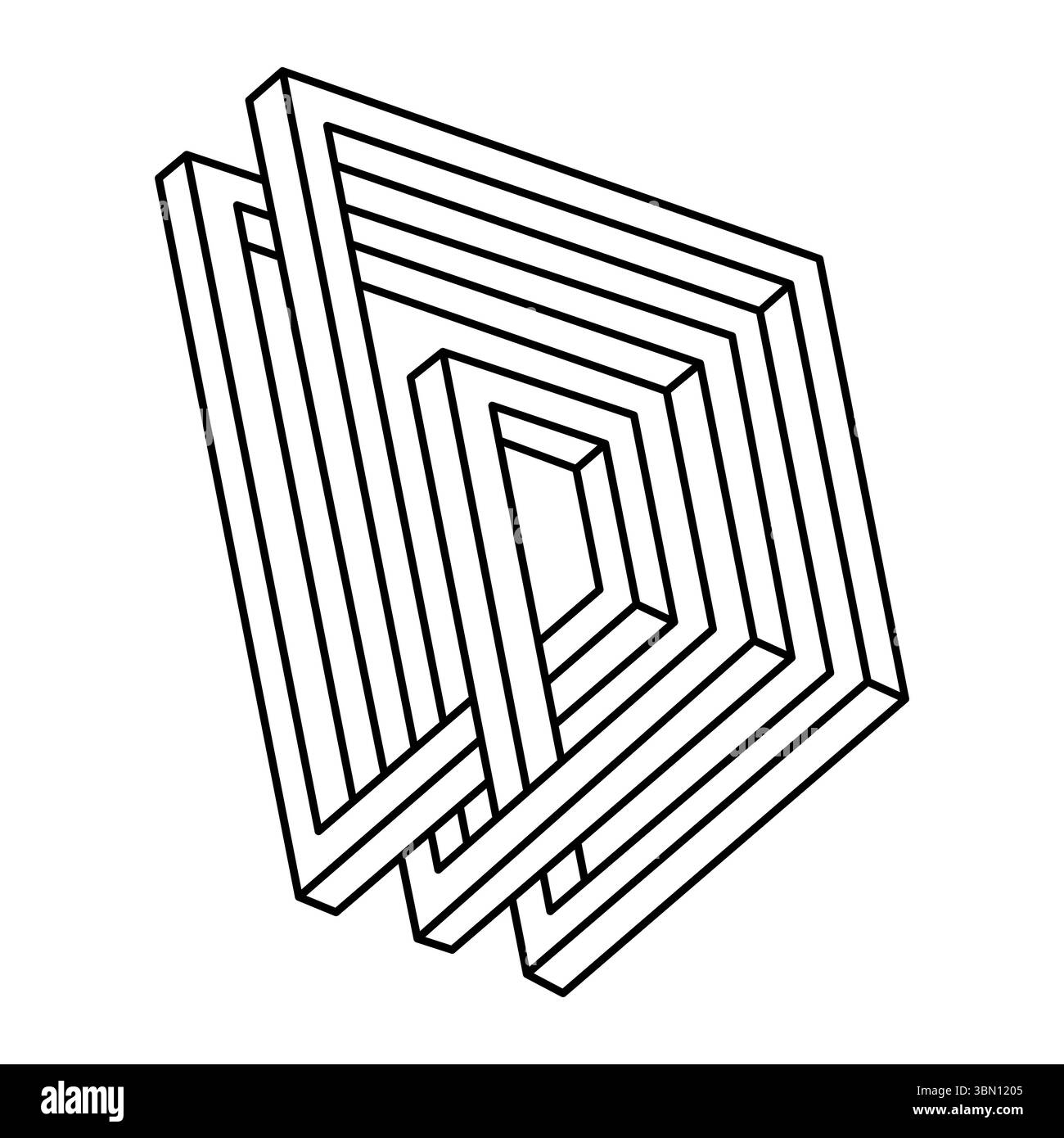 Sacred geometric figure. Impossible shapes. Web design element. Optical ...
