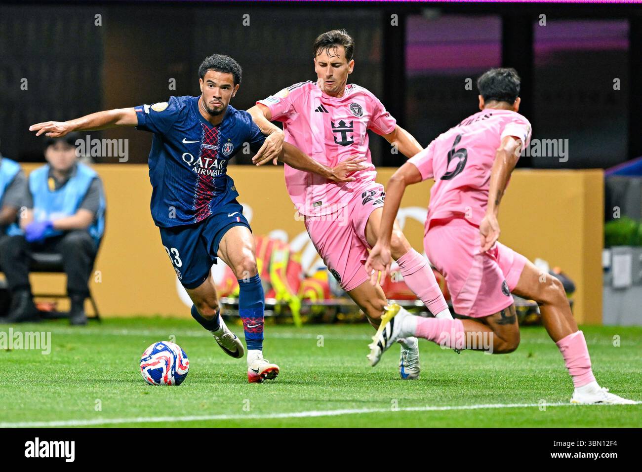 ATLANTA, GA – JUNE 29: PSG midfielder Warren Zaire-Emery (33) moves ...