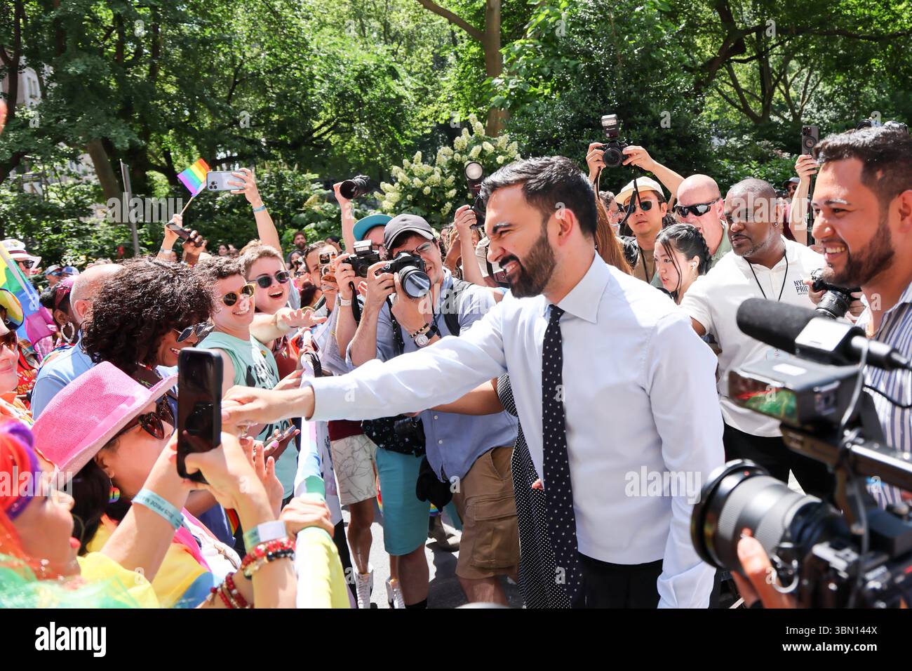 New York, USA. 29th June, 2025. Mayoral candidate Zohran Mamdani ...
