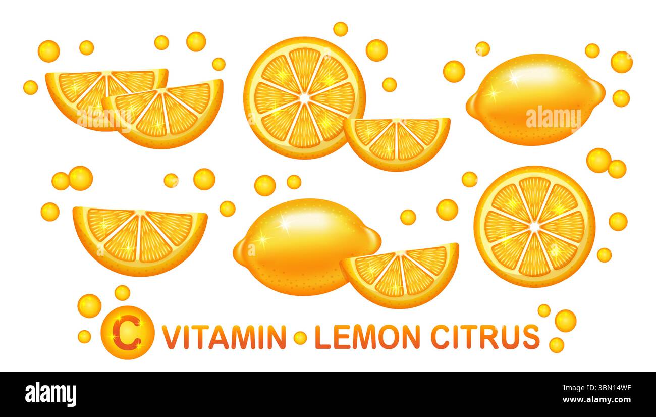Lemon citrus juicy fruit, citrous lime, sour citron, vitamin C medicine ...
