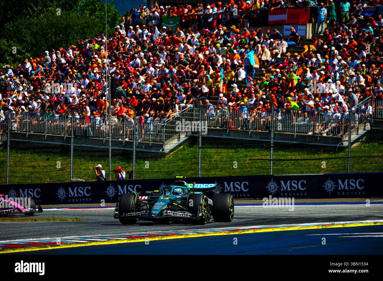 14 Fernando Alonso, (ESP) Aramco Aston Martin Mercedes AMR25, during the Austrian GP, Spielberg ...