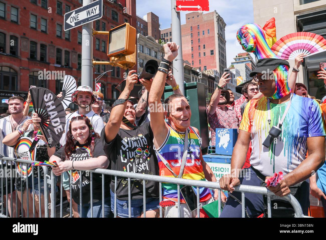 New York, USA. 29th June, 2025. The crowds lining the parade route ...