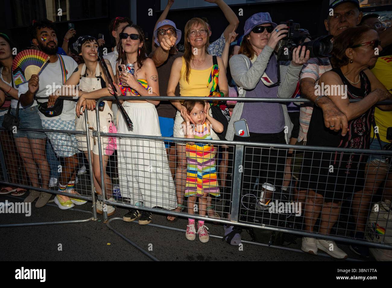 People watch the Pride Parade on Sunday, June 29, 2025, in Toronto, Canada. (Arlyn McAdorey/The ...