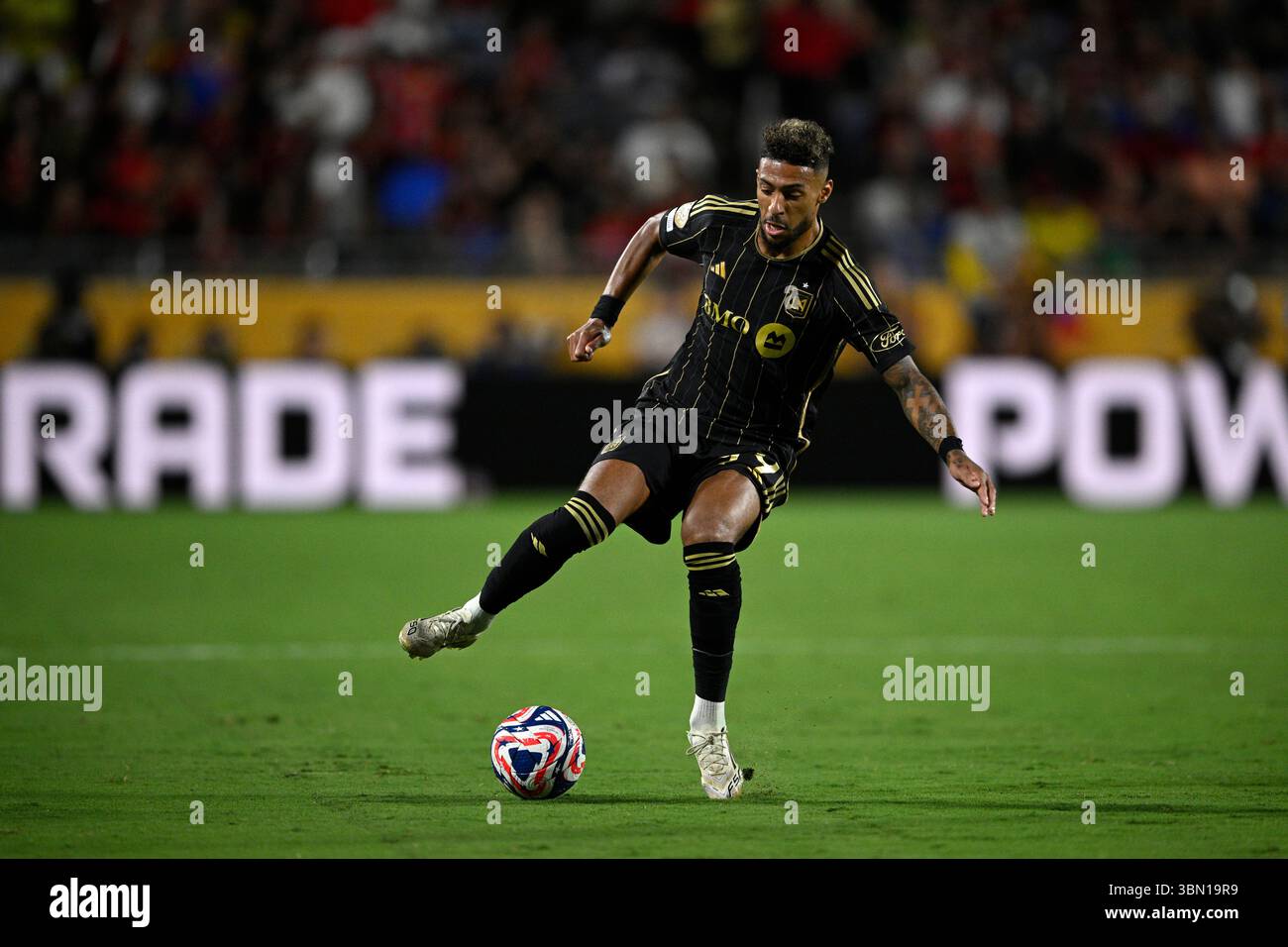 Los Angeles FC's Denis Bouanga controls the ball during the Club World ...