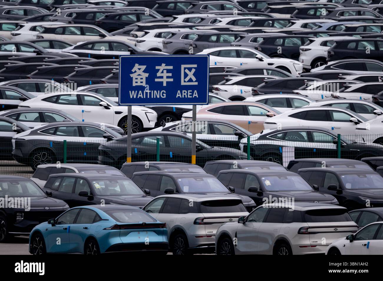 CHONGQING, CHINA - JUNE 29. 2025 - New energy vehicles parked at the Changan Automobile Whole ...