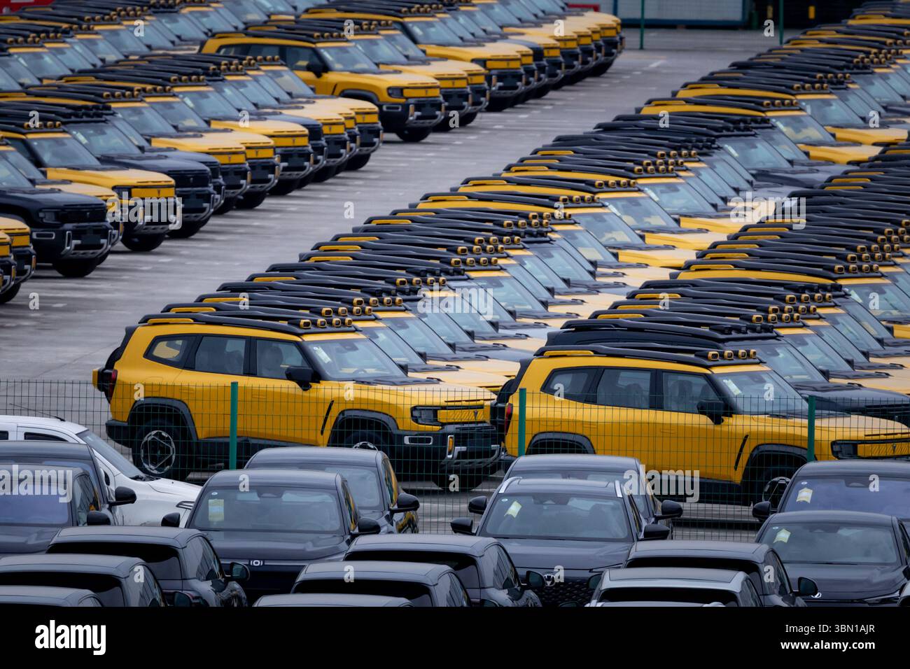 CHONGQING, CHINA - JUNE 29. 2025 - New energy vehicles parked at the Changan Automobile Whole ...