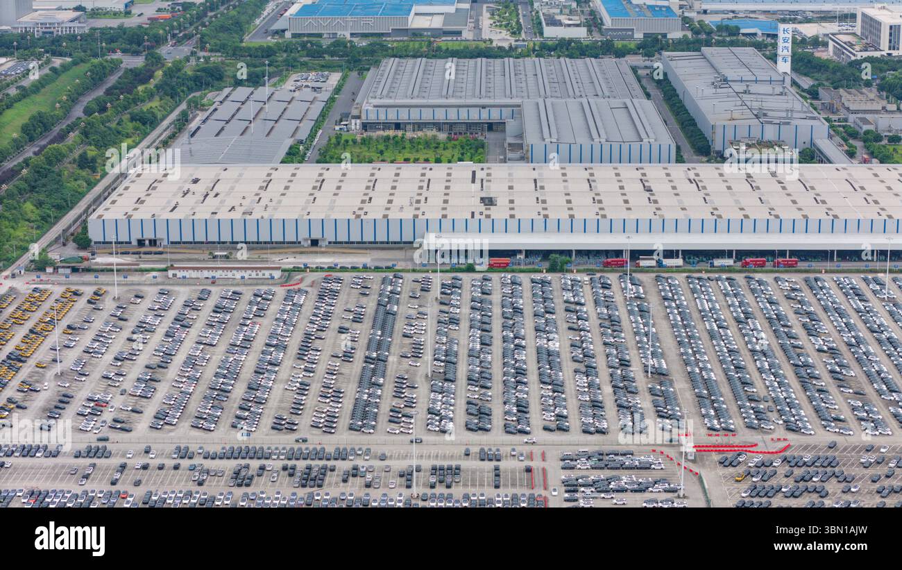 CHONGQING, CHINA - JUNE 29. 2025 - New energy vehicles parked at the ...