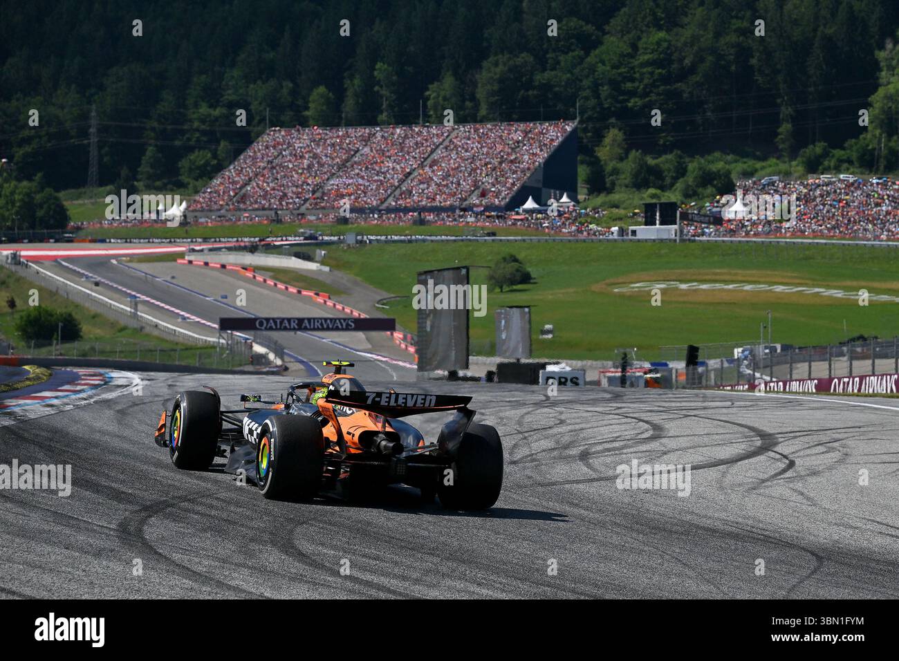 SPIELBERG, AUSTRIA - JUNE 29: Lando Norris of Great Britain driving the ...
