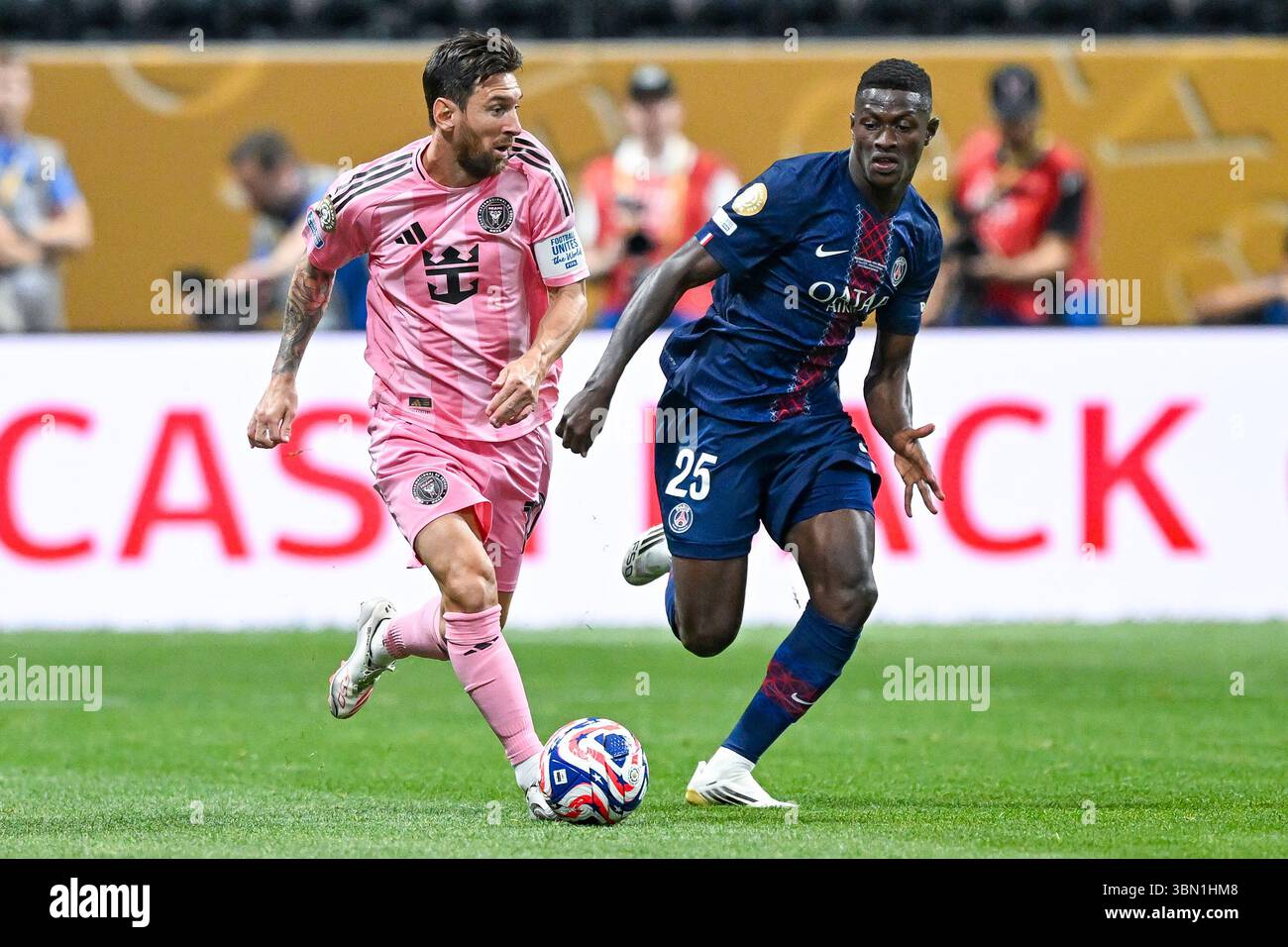 ATLANTA, GA – JUNE 29: Inter Miami forward Lionel Messi (10) dribbles ...