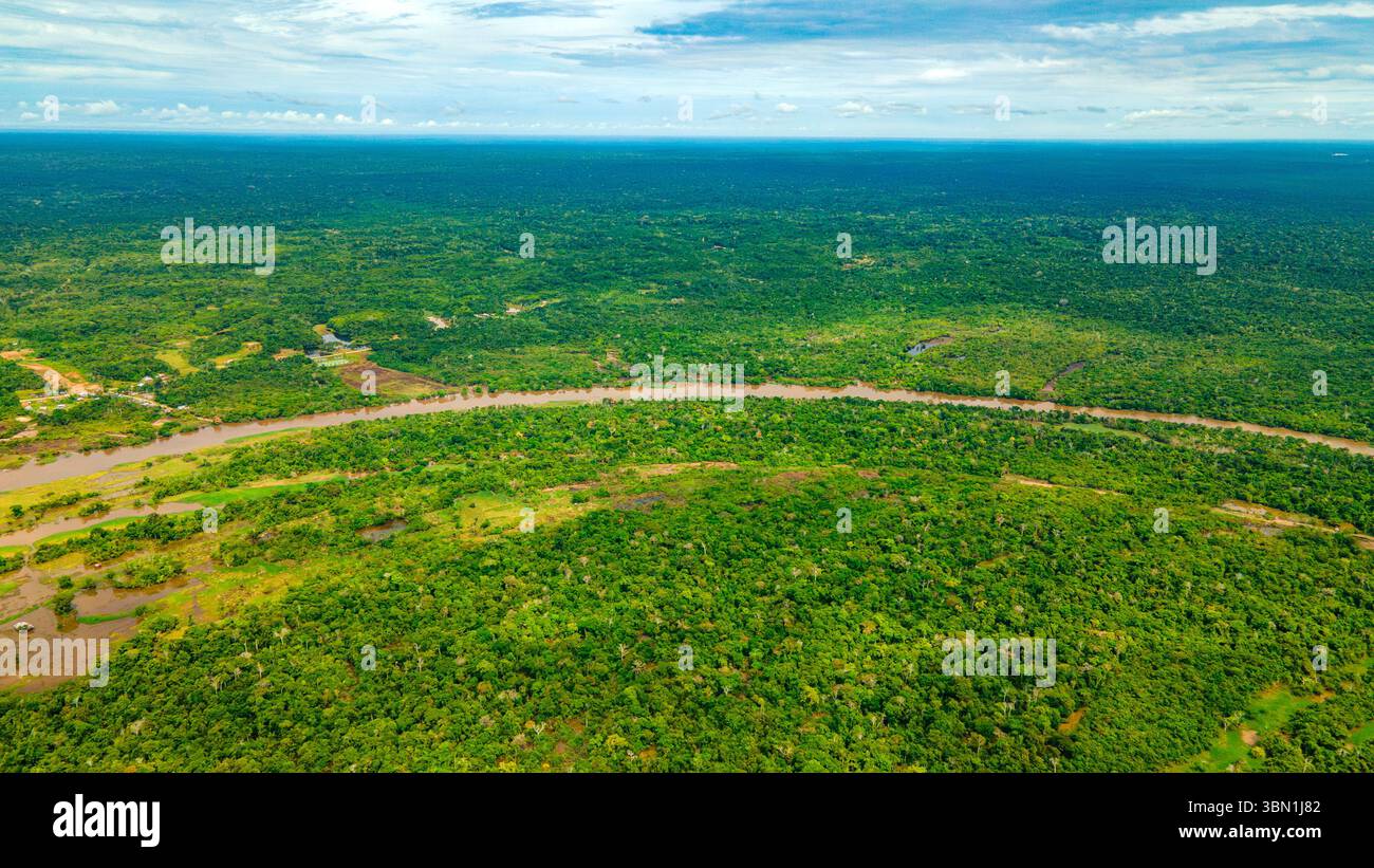 Stunning aerial view showcasing the lush green landscapes and winding ...