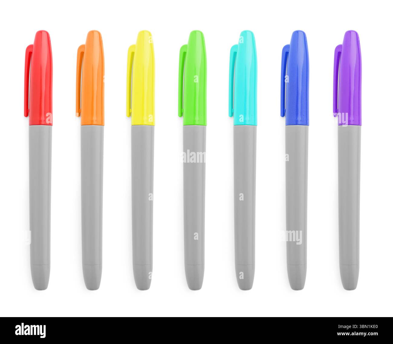 Many colorful markers isolated on white, set Stock Photo - Alamy