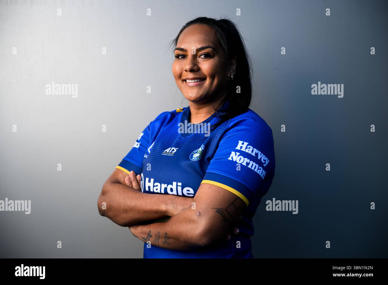 Parramatta Eels captain Mahalia Murphy poses for a photograph during ...