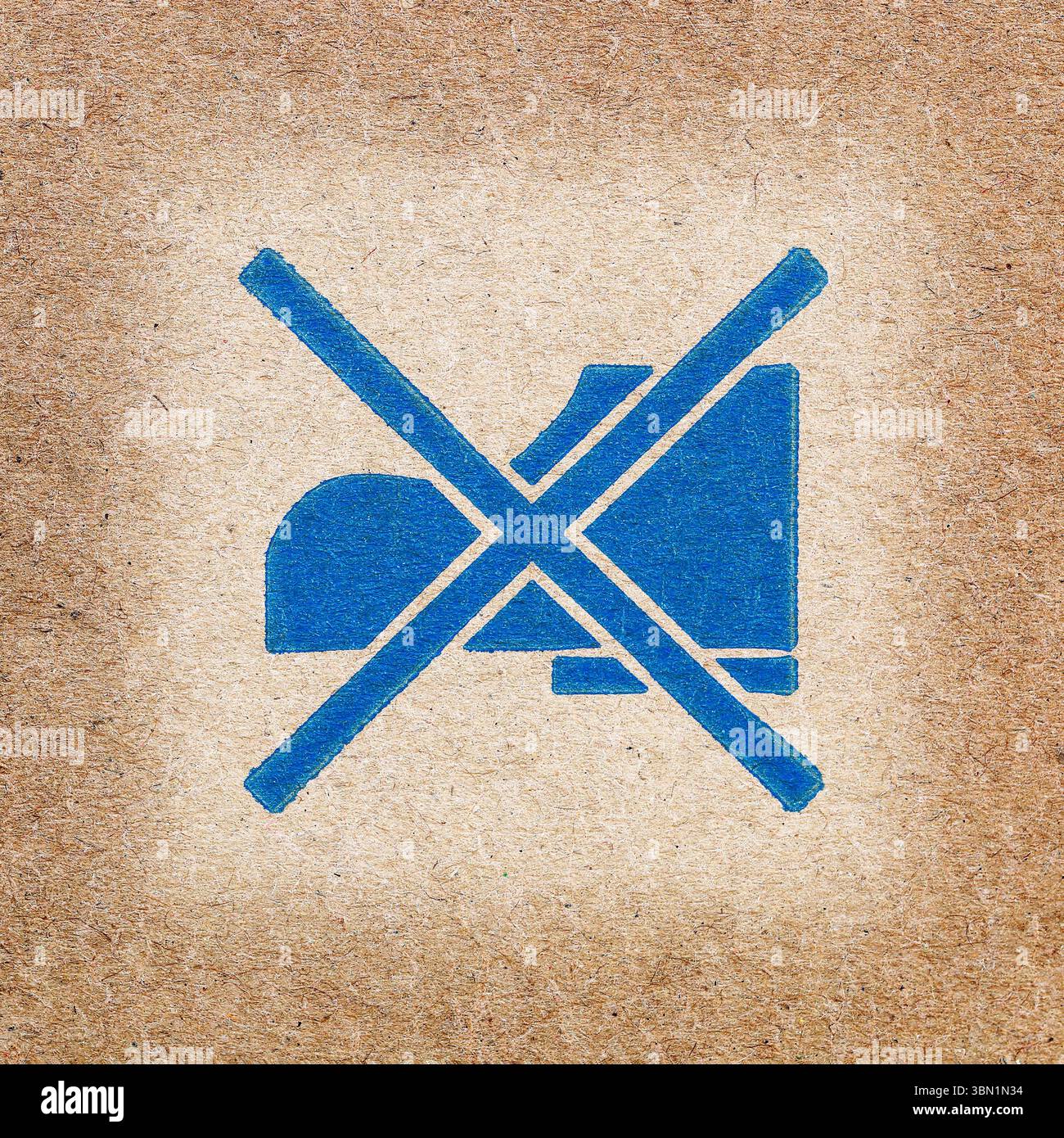 It is Cardboard texture with shoes forbidden sign Stock Photo - Alamy