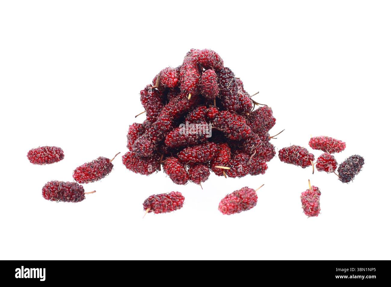 It is Pile of mulberry isolated on white Stock Photo - Alamy