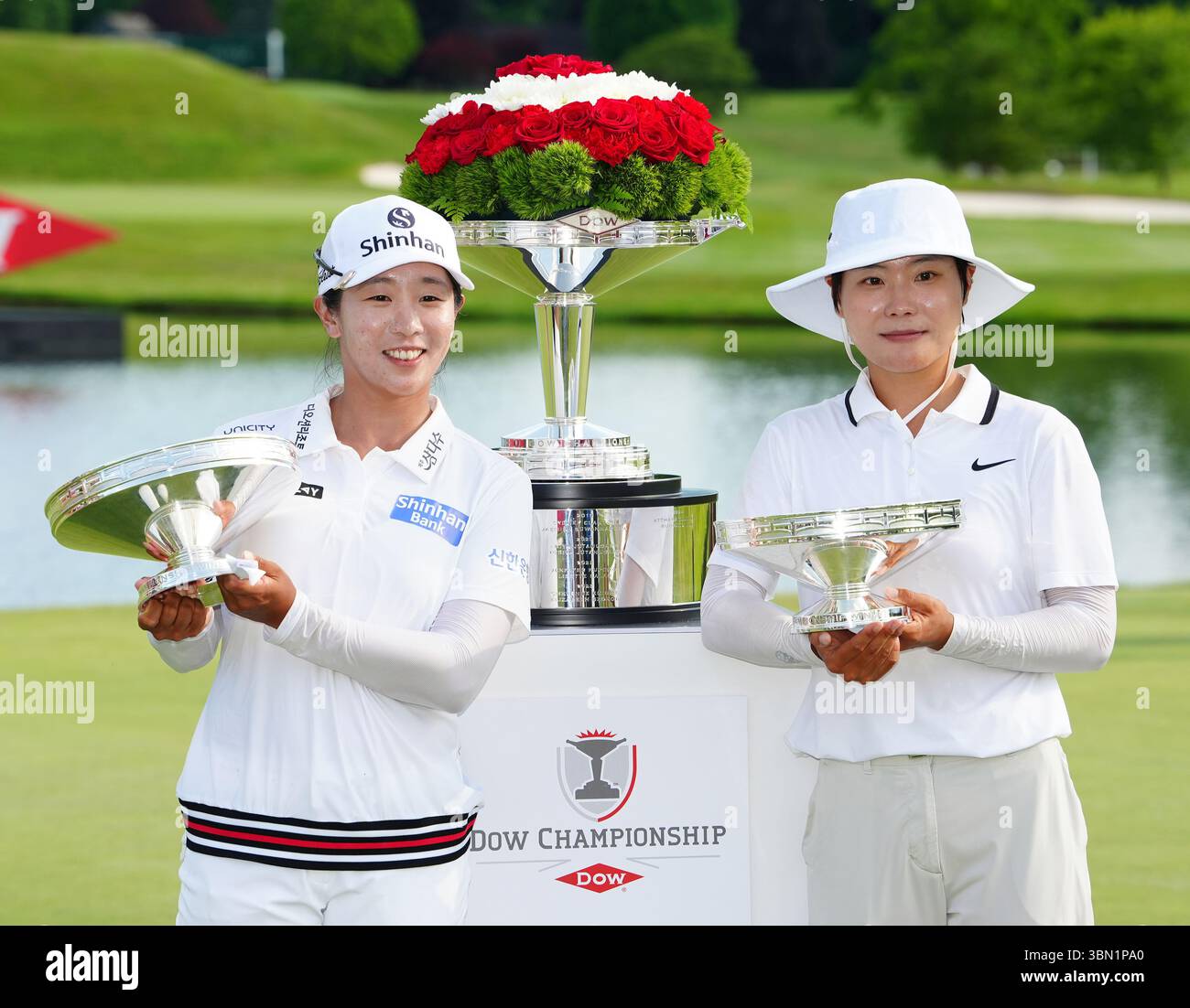 MIDLAND, MI - JUNE 29: From left to right LPGA golfers Jin Hee Im and ...