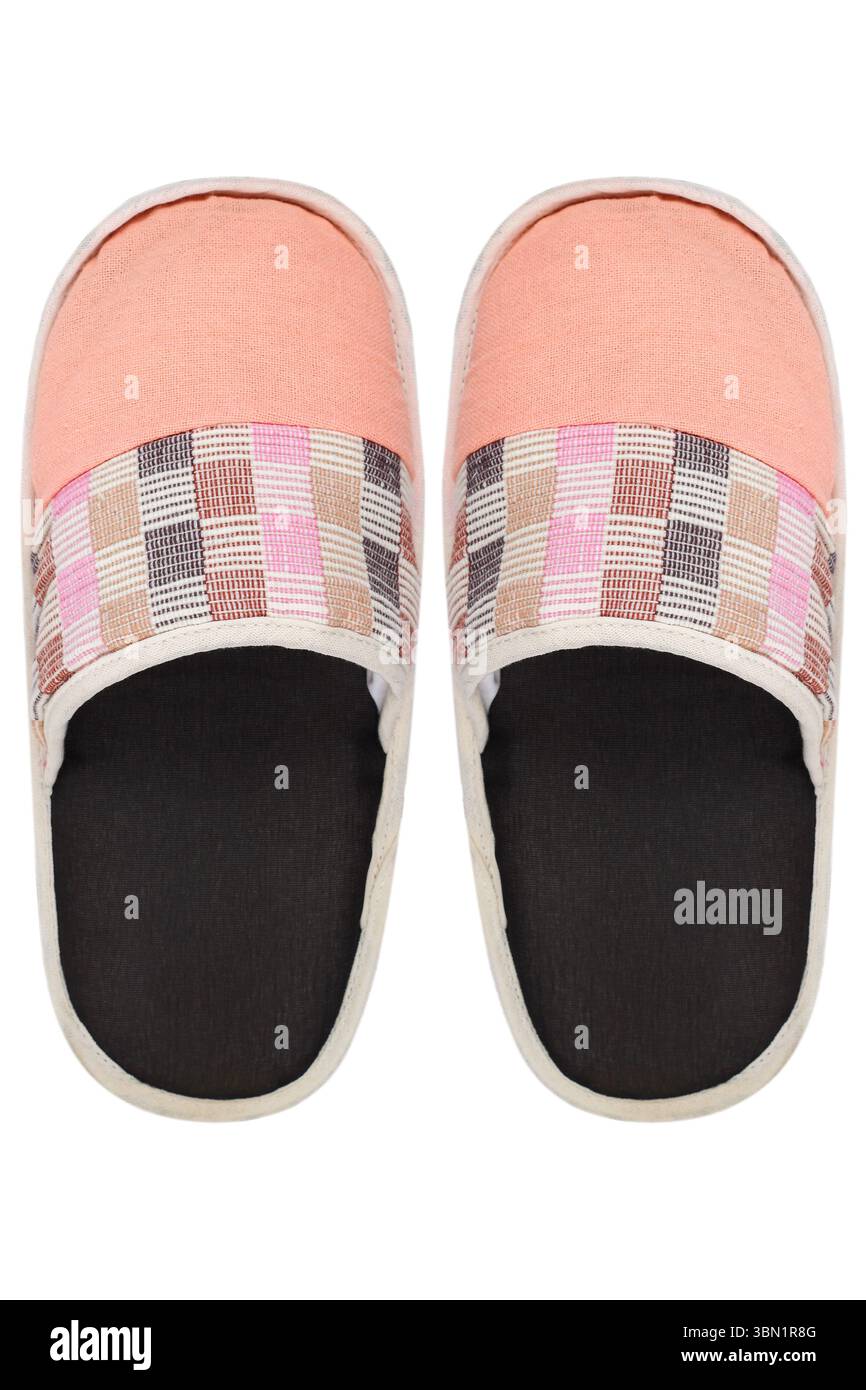 Hotel slippers white background Cut Out Stock Images & Pictures - Alamy
