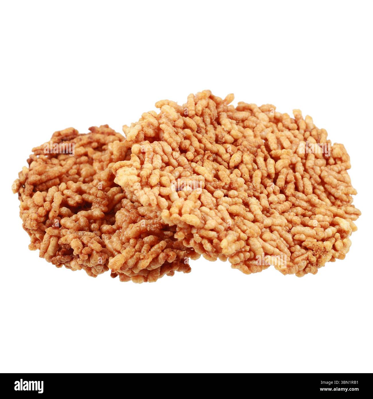 It is Circle crispy rice isolated on white Stock Photo - Alamy