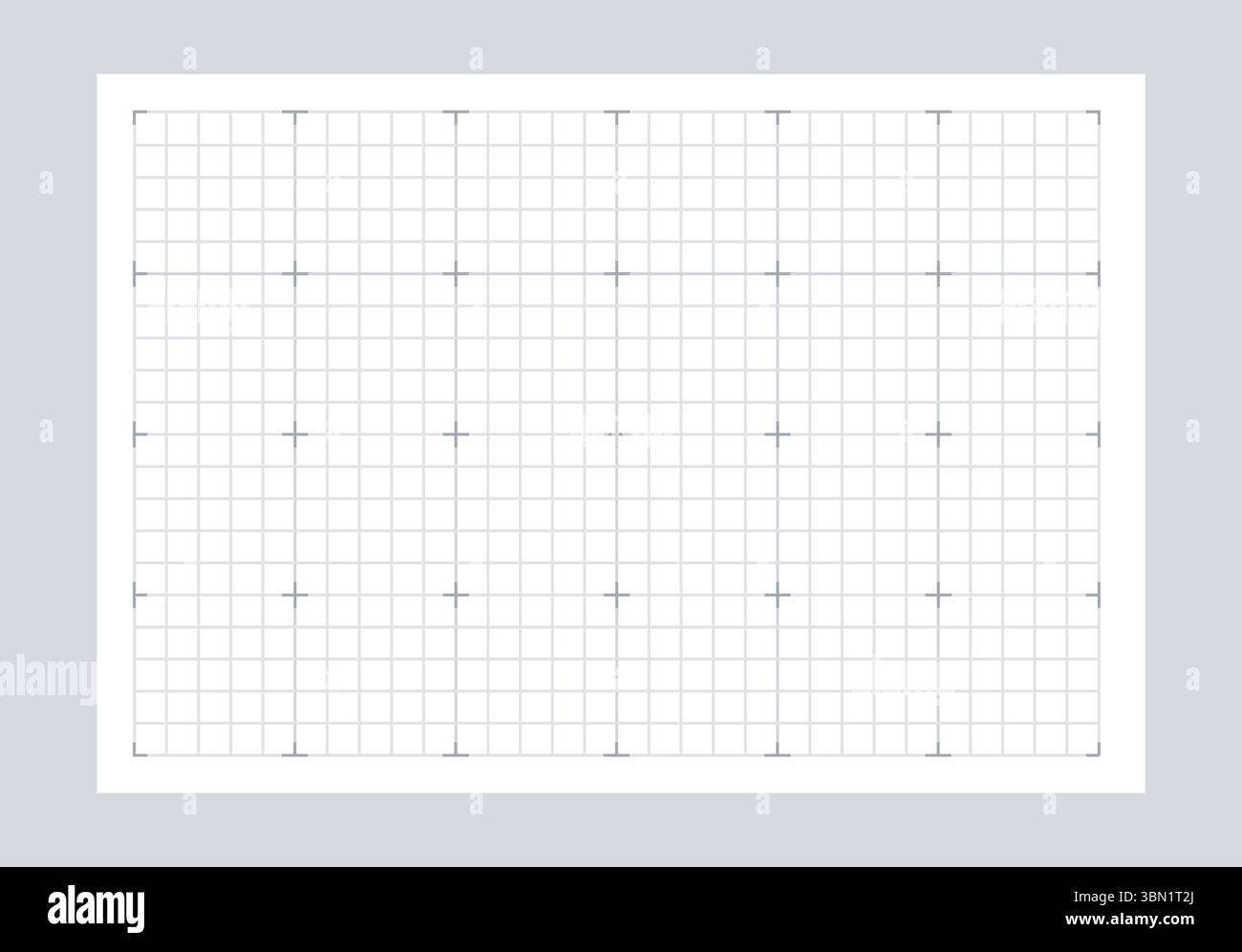 Grid paper with calibration marks layout. Vector illustration Stock ...