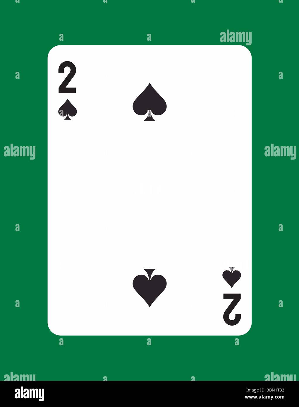 Two of spades playing card design. Vector illustration Stock Vector ...