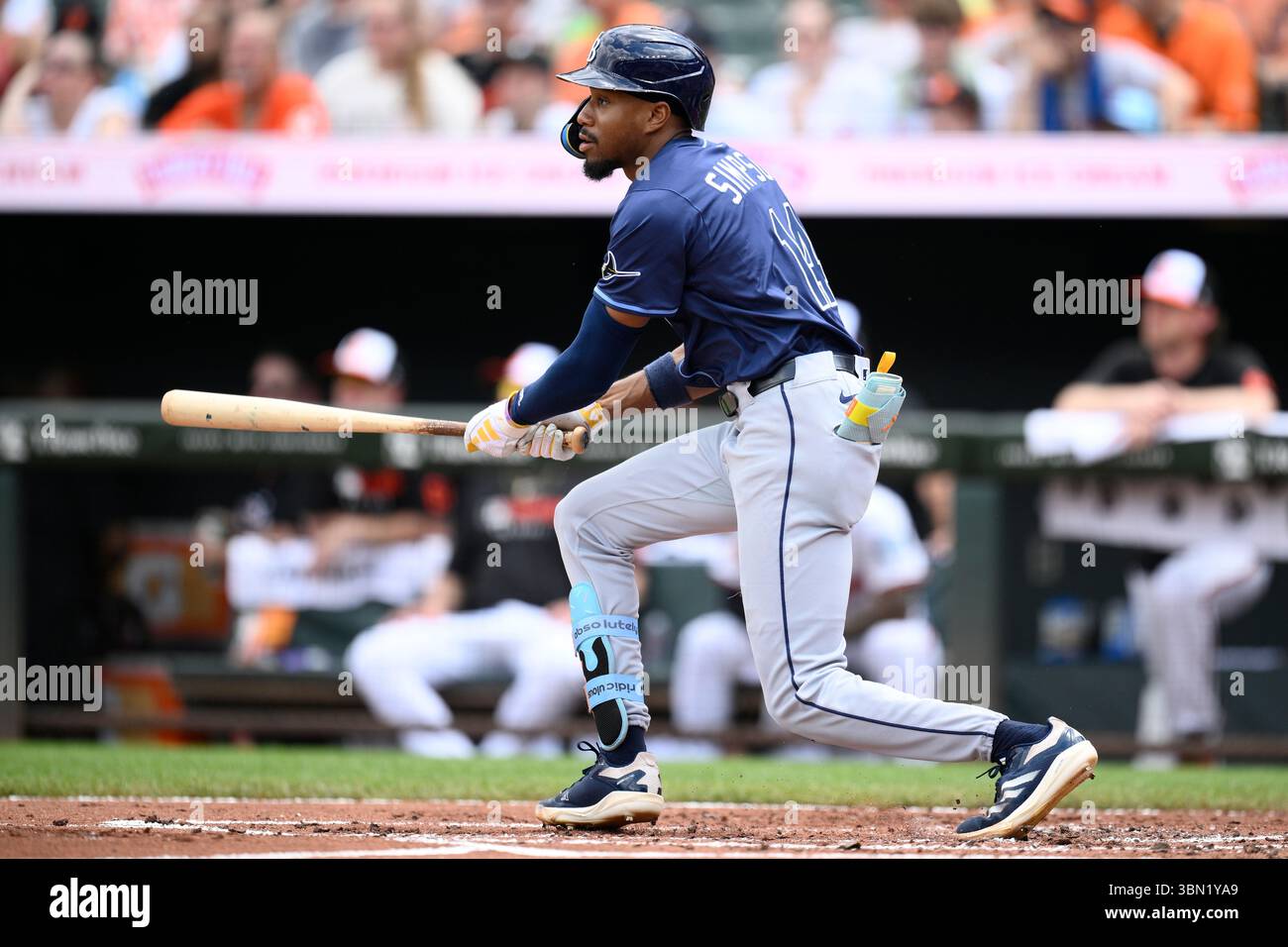 Tampa Bay Rays' Chandler Simpson in action during a baseball game ...