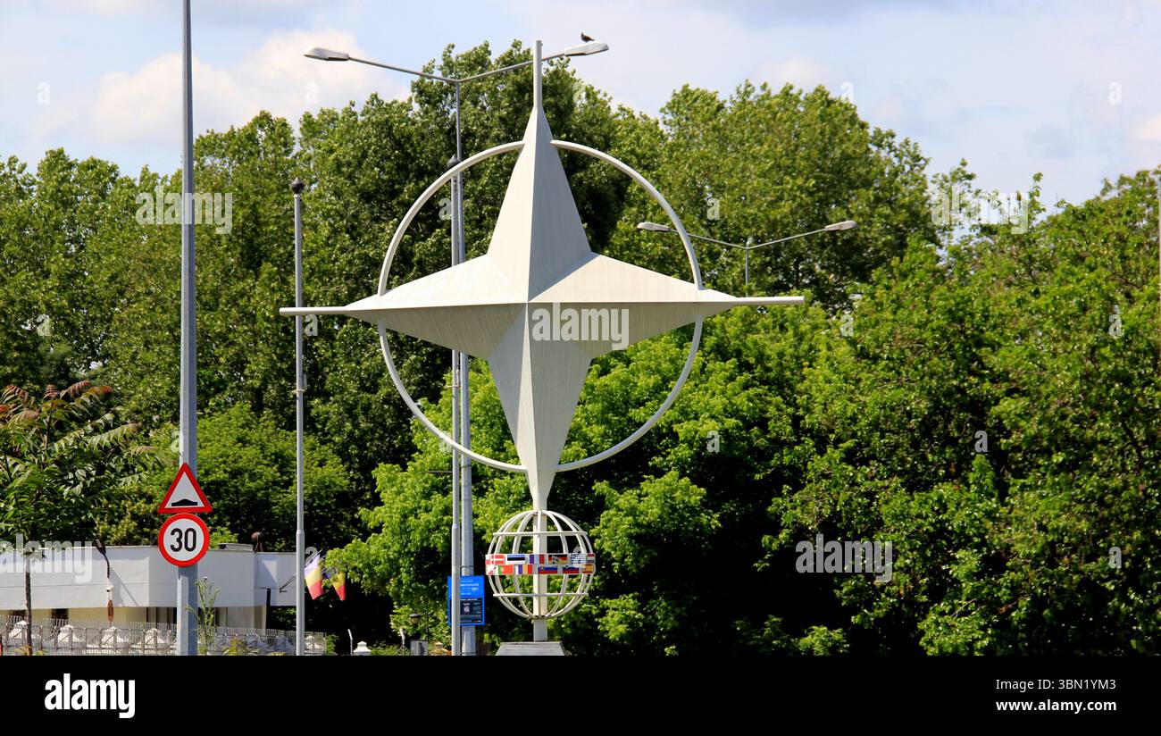 NATO sign, installed on Izvor Street at the intersection by the ...