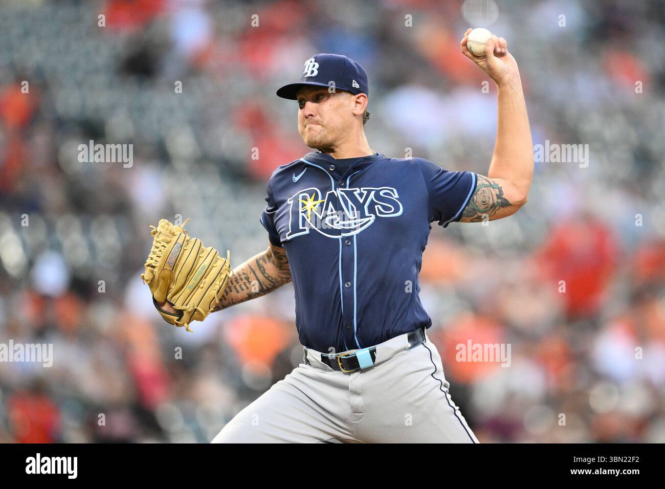 Tampa Bay Rays relief pitcher Joe Rock (68) in action during a baseball ...