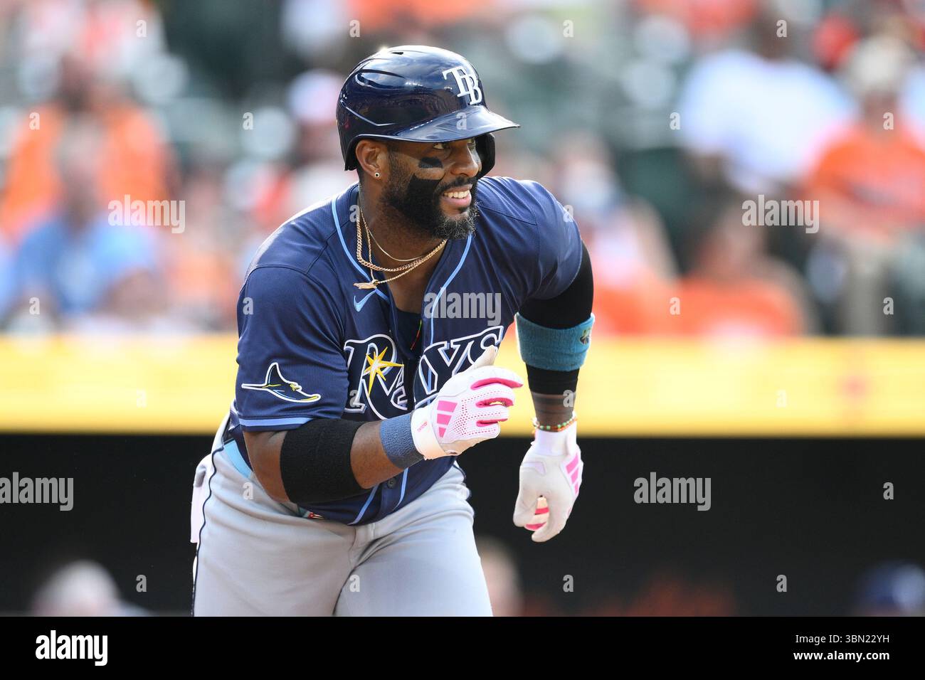 Tampa Bay Rays' Yandy Diaz in action during a baseball game against the ...