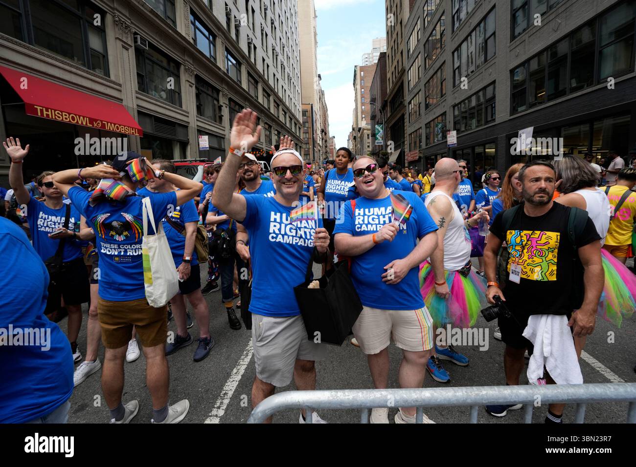 The NYC Pride March 2025 held along Fifth Avenue in New York City ...