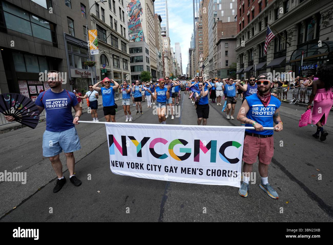 The NYC Pride March 2025 held along Fifth Avenue in New York City ...