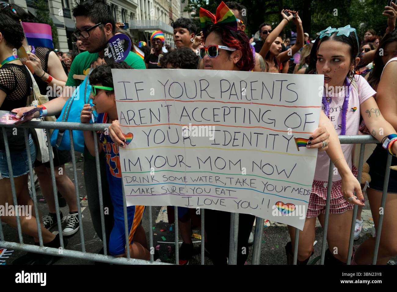 The NYC Pride March 2025 held along Fifth Avenue in New York City ...