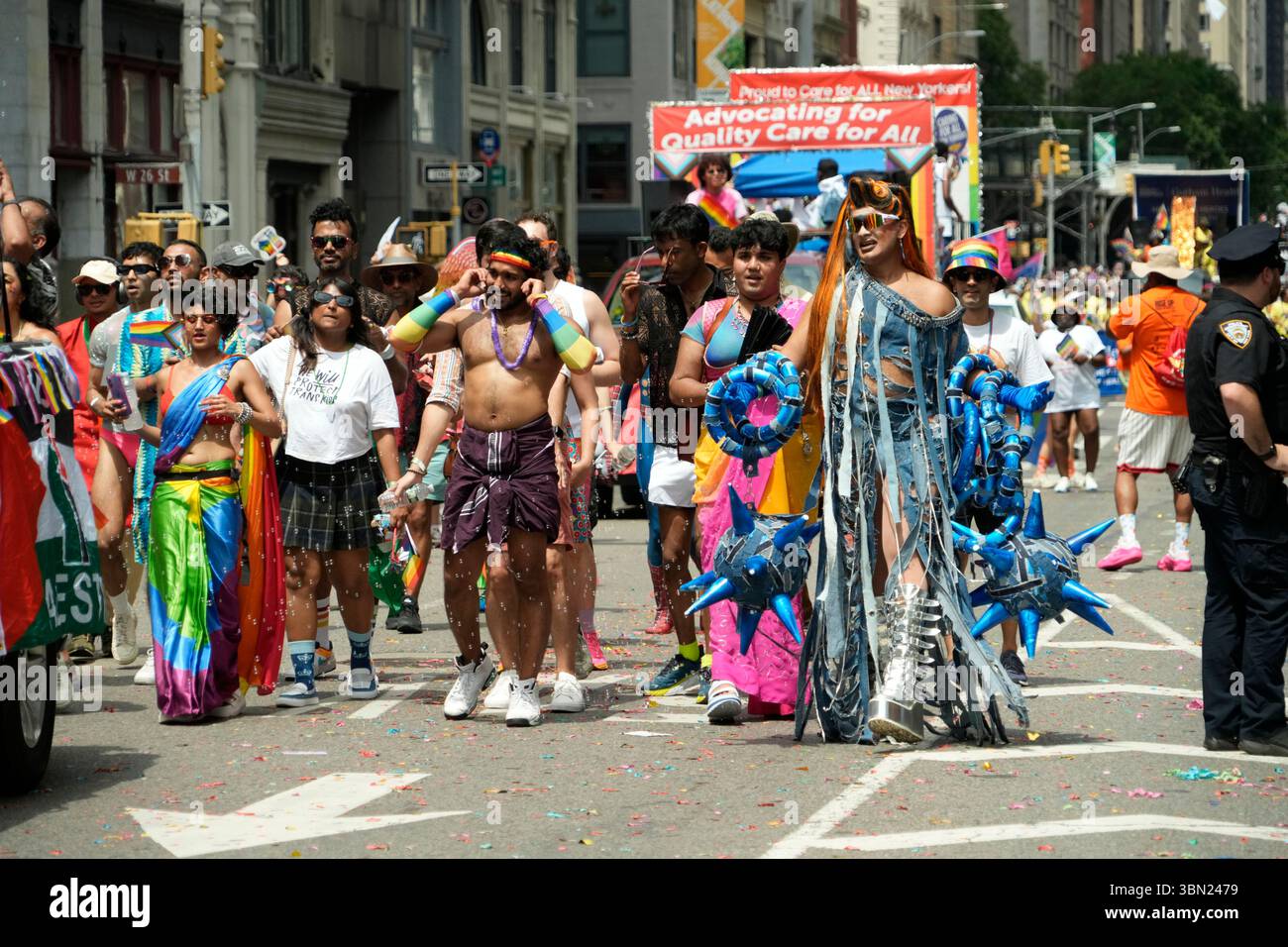 The NYC Pride March 2025 held along Fifth Avenue in New York City ...