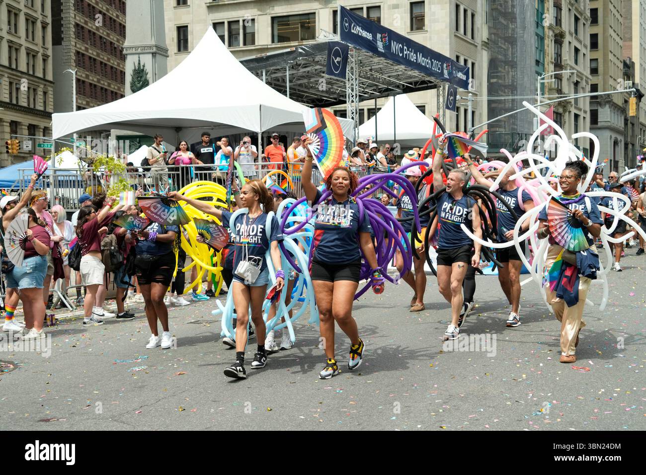 The NYC Pride March 2025 held along Fifth Avenue in New York City ...