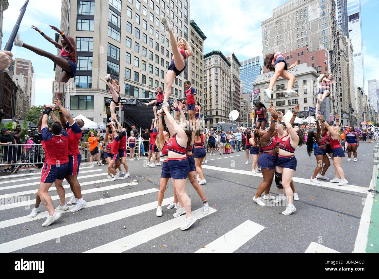 The NYC Pride March 2025 held along Fifth Avenue in New York City ...